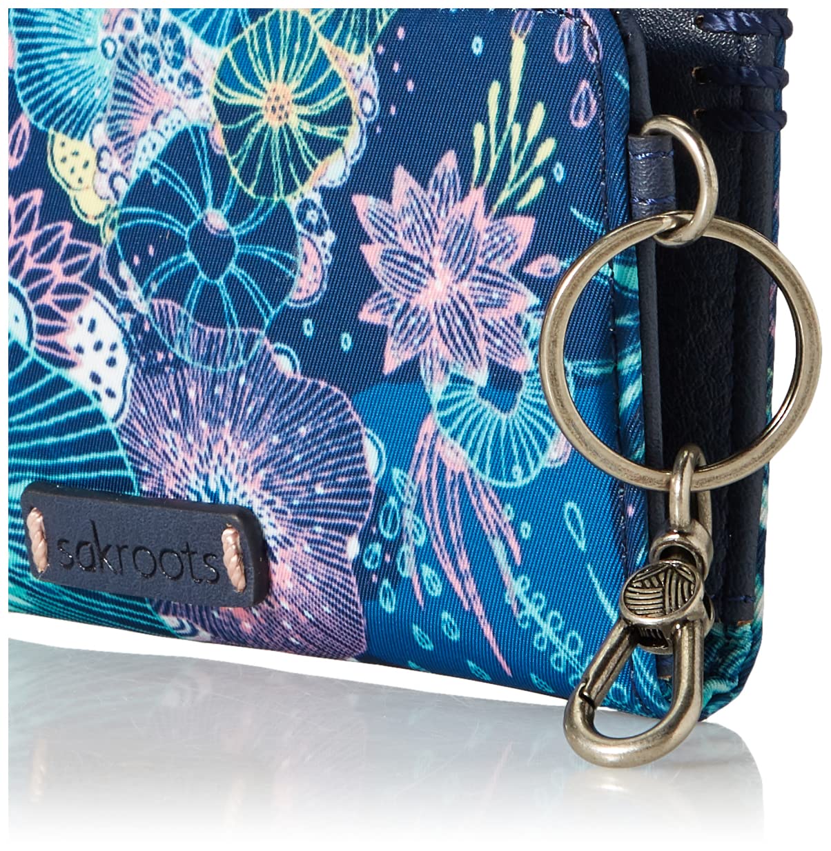 Sakroots womens Eco-twill Eco Twill Encino Essential Wallet, Royal Blue Seascape, One Size US