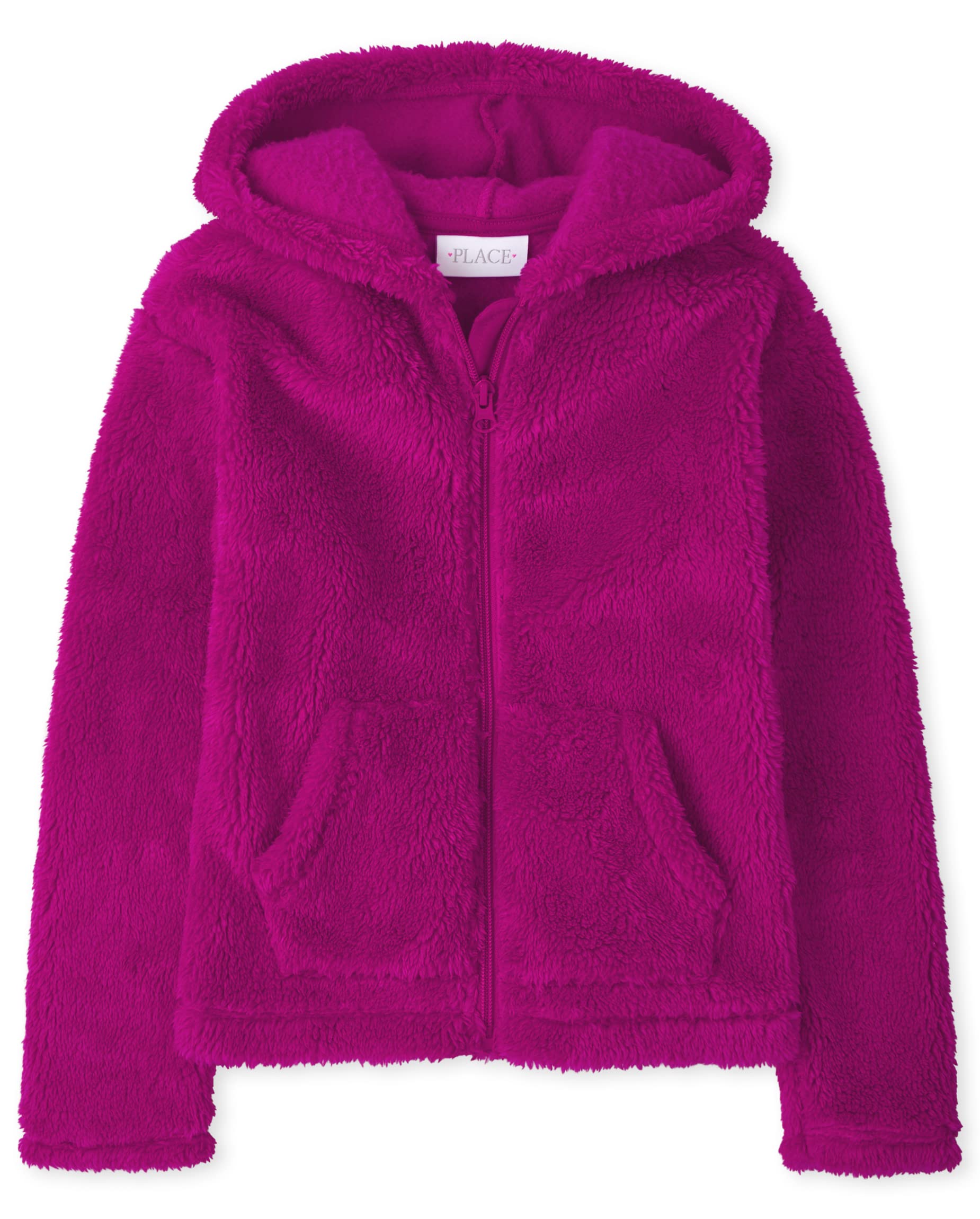 The Children's PlaceThe Children's Place Girls Long Sleeve Sherpa HoodieAURORA PinkSmall (5/6)