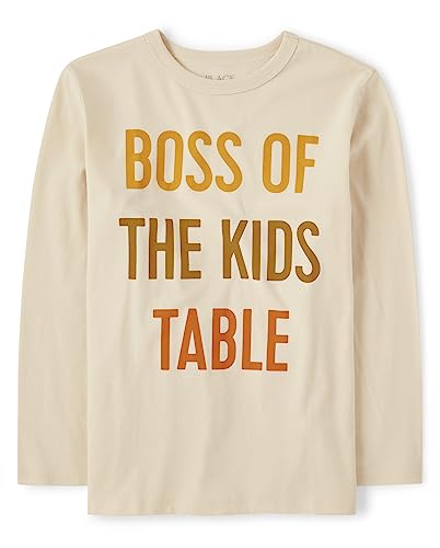 The Children's Place Boys All Holidays Long Sleeve Graphic T-Shirts Thanksgiving Boss X-Small