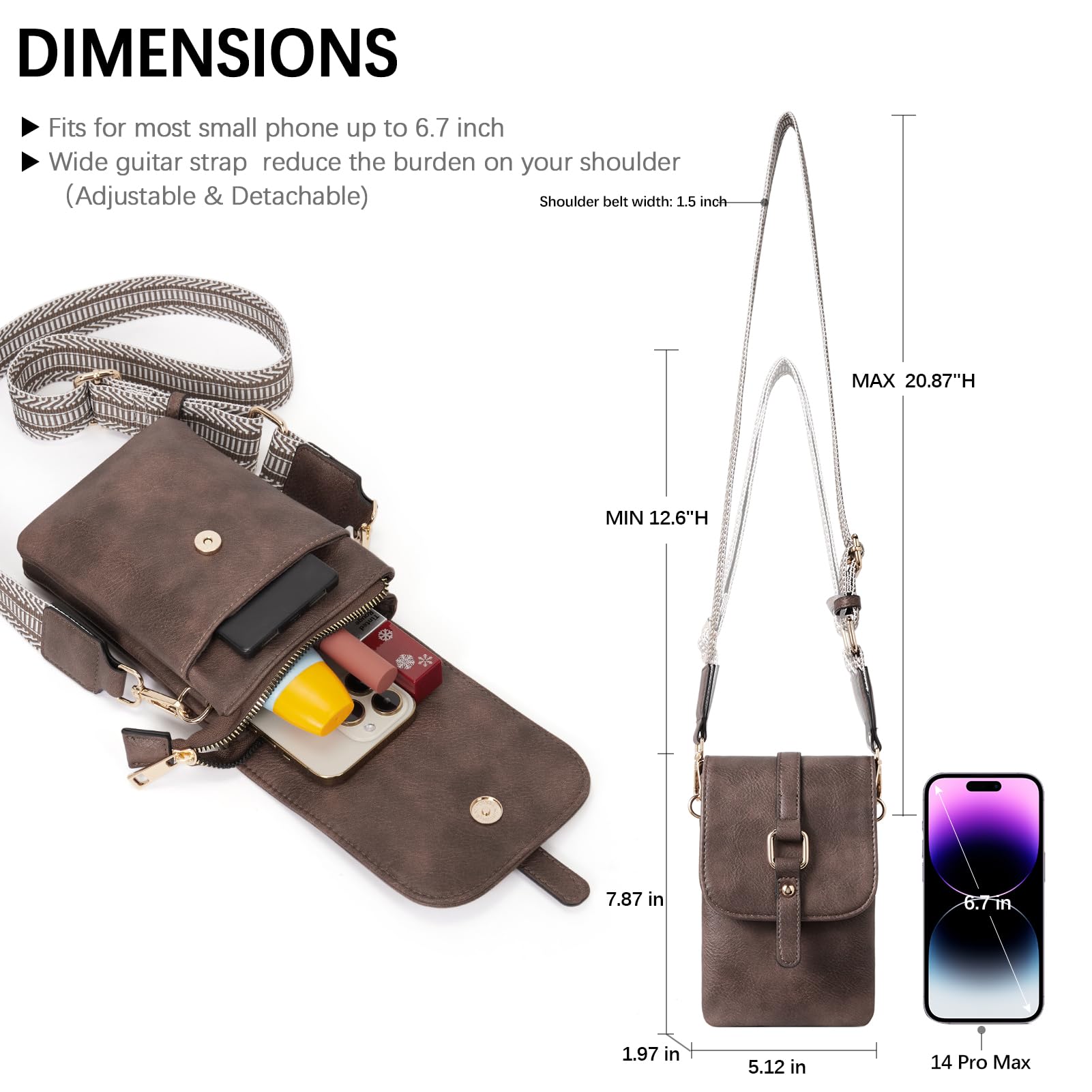 CLUCI Backpack Purse for Women + Small Crossbody Bag