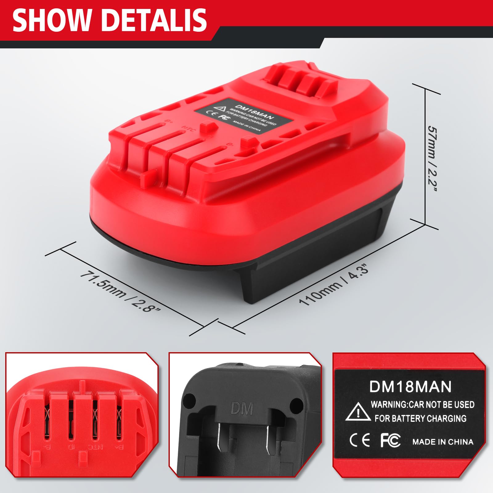 LIVOWALNY Battery Adapter 20v for Craftsman V20 Cordless Tools Blower, Drill to Works for DeWalt 20V MAX Lithium Batteries, to Works for Milwaukee 18V Battery