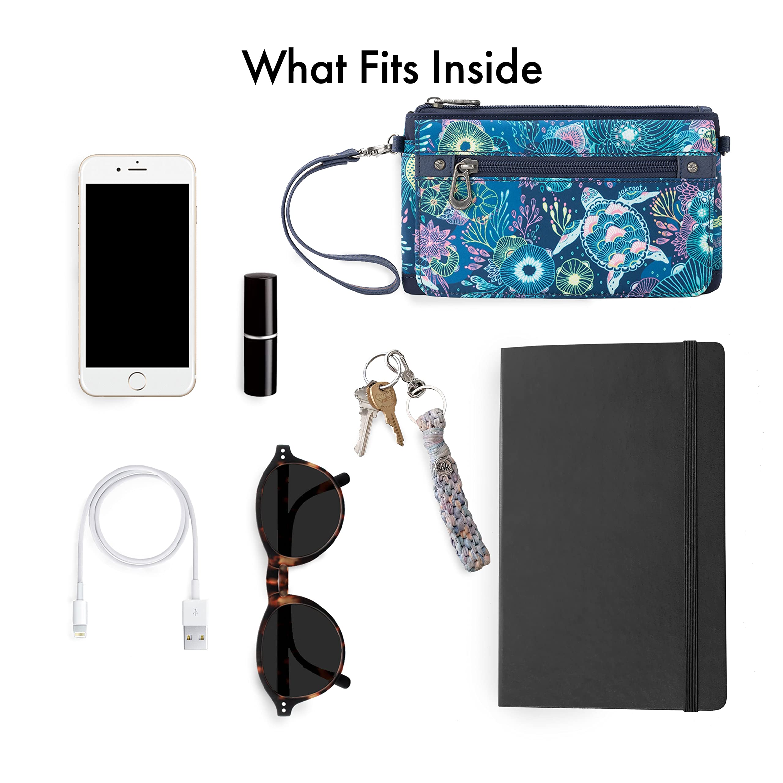 Sakroots Westwood Crossbody in Eco Twill, Removable Crossbody Strap, Cabernet Wanderlust