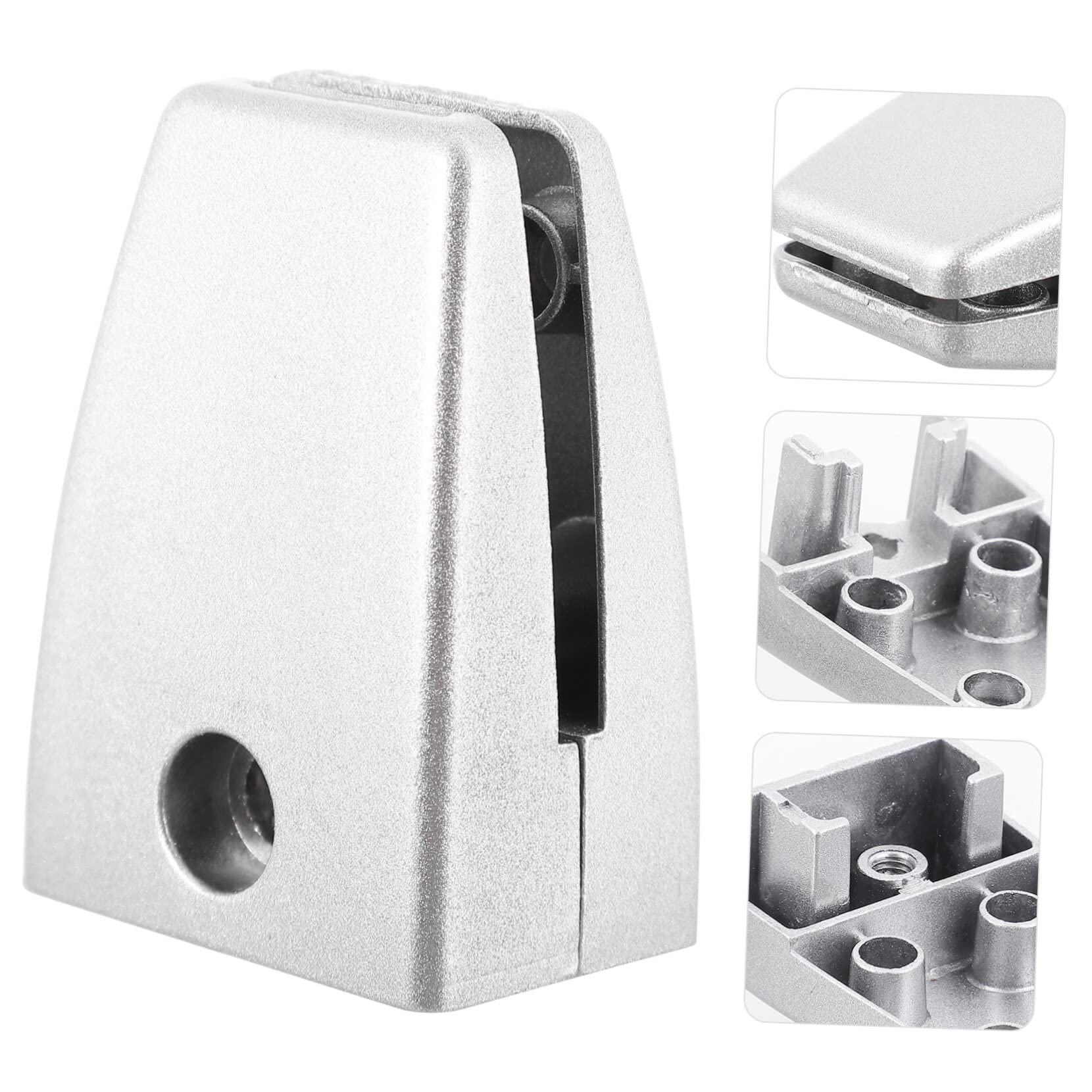 4Pcs glass clip clamps for desk screens desk divider clamp sneeze guard clamp desk divider brackets partition bracket desk panel aluminum alloy office protection support clip