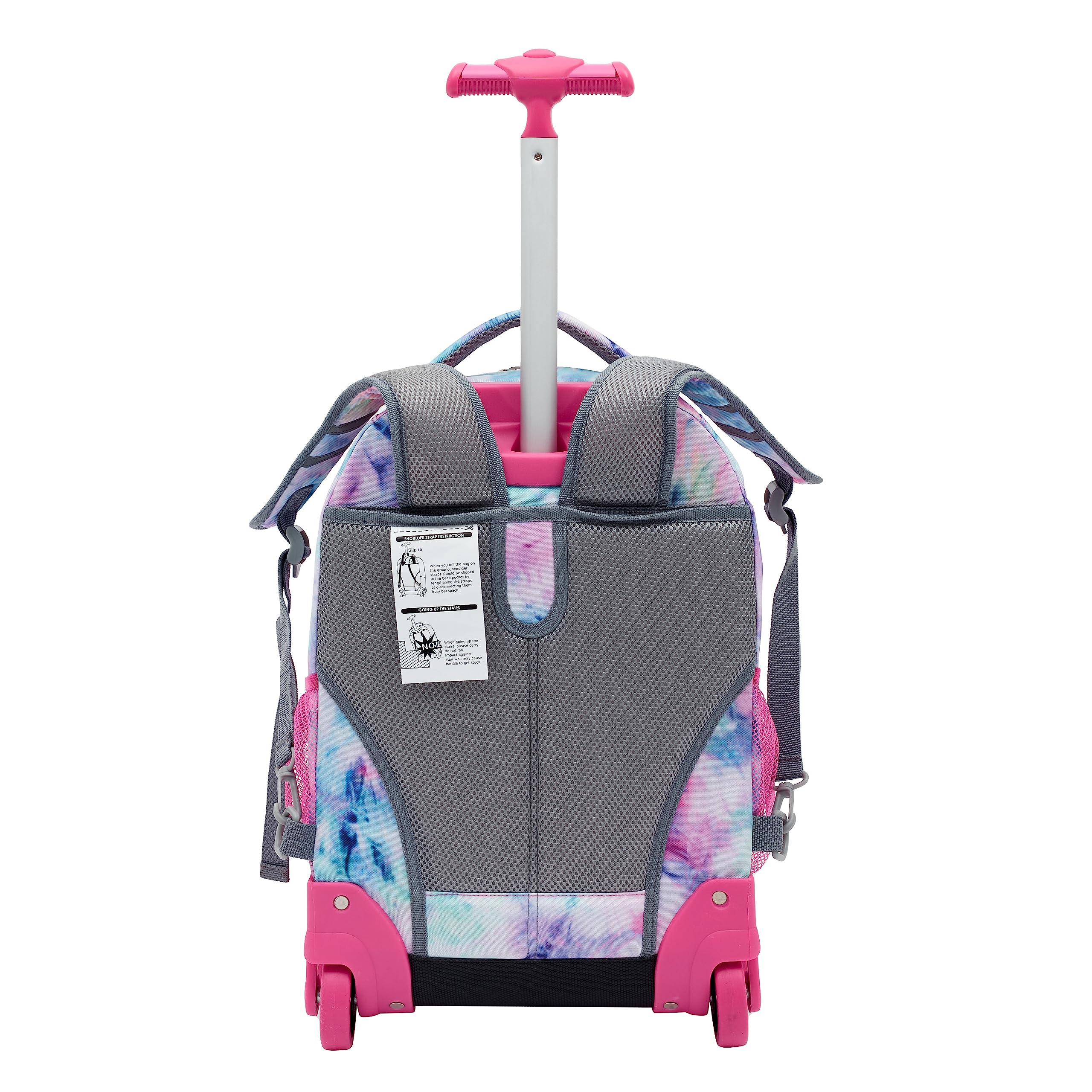 Travelers Club Rolling Backpack, Tie Dye, 18 Inch
