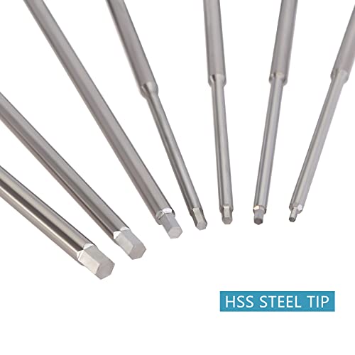 INJORA RC Screwdriver Wrench Tool-7PCS RC Car Tool Kit 0.9, 1.27, 1.3, 1.5, 2.0, 2.5, 3.0mm Hexagon Allen Screwdriver Wrenches Sets, RC Repair Tool Kit for RC Model Car Helicopter Drone Boat