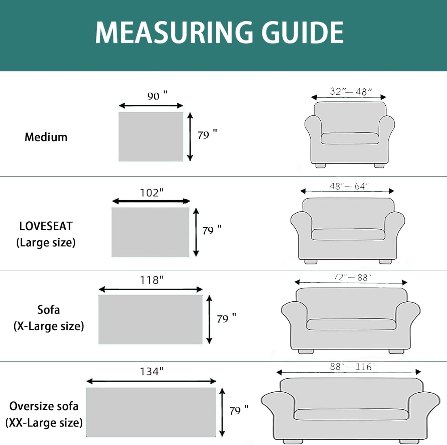 Mxaeyr Waterproof Sofa Cover for Pets, Dark Blue Couch Covers for Sectional Sofa, Simple Style Sofa Covers for 2-3 Cushion Couch, Waterproof, Durable and Washable, XL 79" x 118"