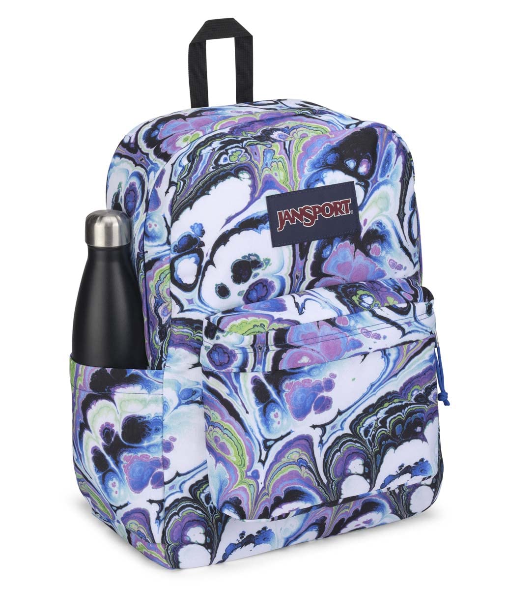 JanSport Superbreak Backpack - Durable, Lightweight Premium Backpack, Marble Mood Blue Iolite