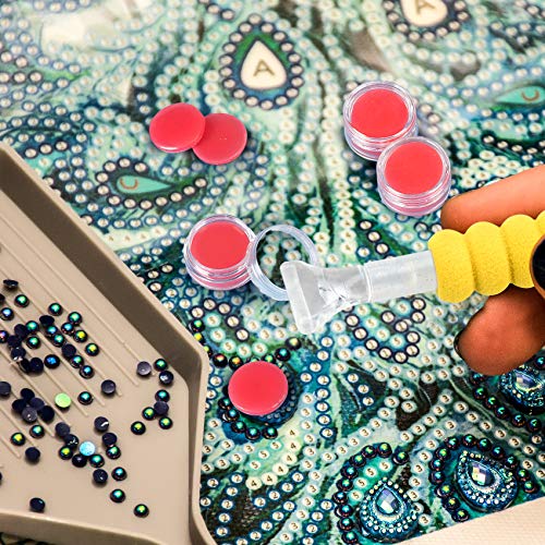 ANCIRS 6 Pack Diamond Painting Wax Storage Container Case with Glue Clay, Painting Glue Clay Organizer for Diamond Painting Embroidery Accessories