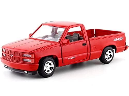 1992 Chevy 454SS Pick Up Truck, Red - Showcasts 73203 - 1/24 Scale Diecast Model Car by Motor Max