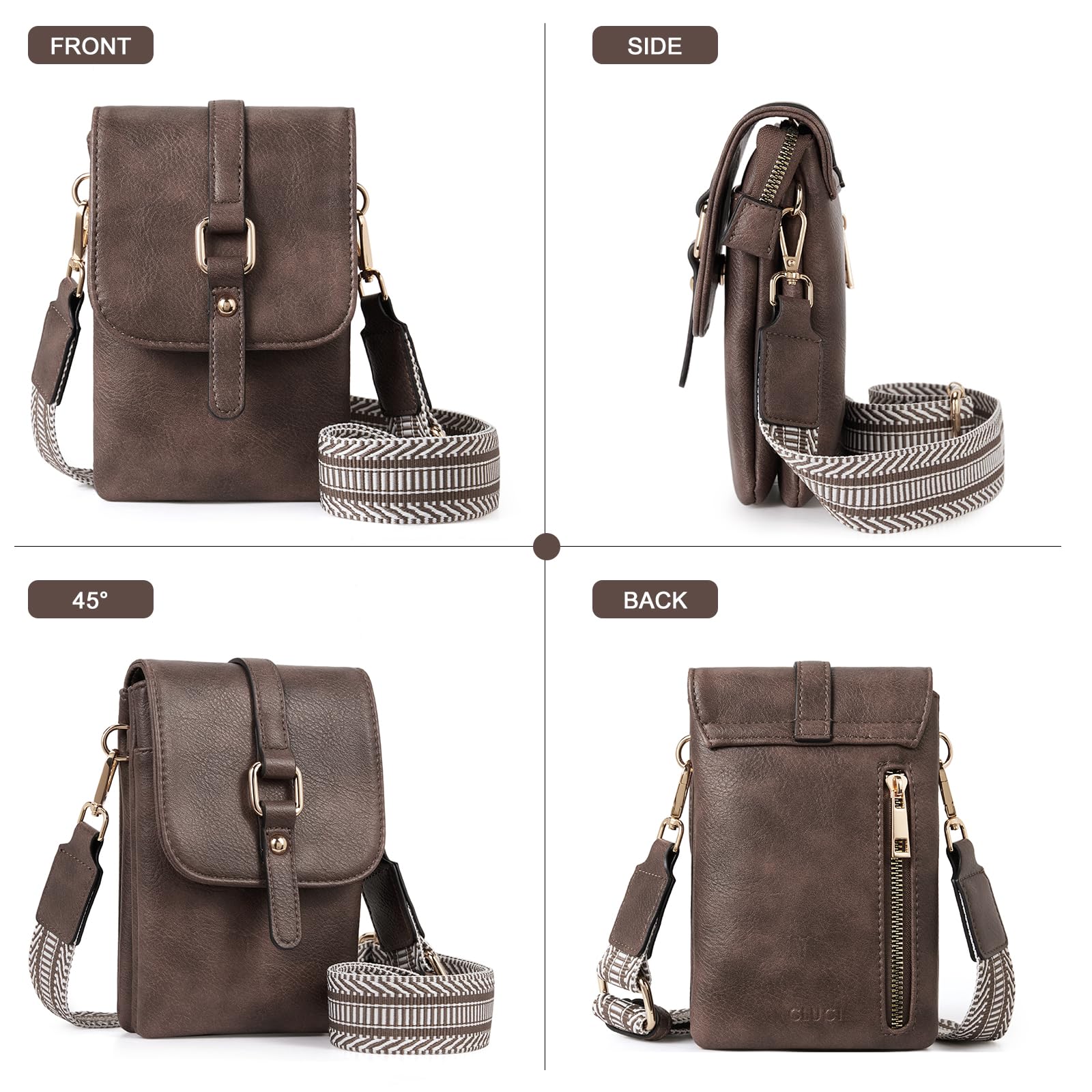 CLUCI Backpack Purse for Women + Small Crossbody Bag