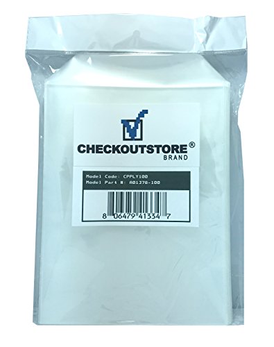 100 CheckOutStore® Clear Storage Pockets (5 5/8 x 7 3/8)