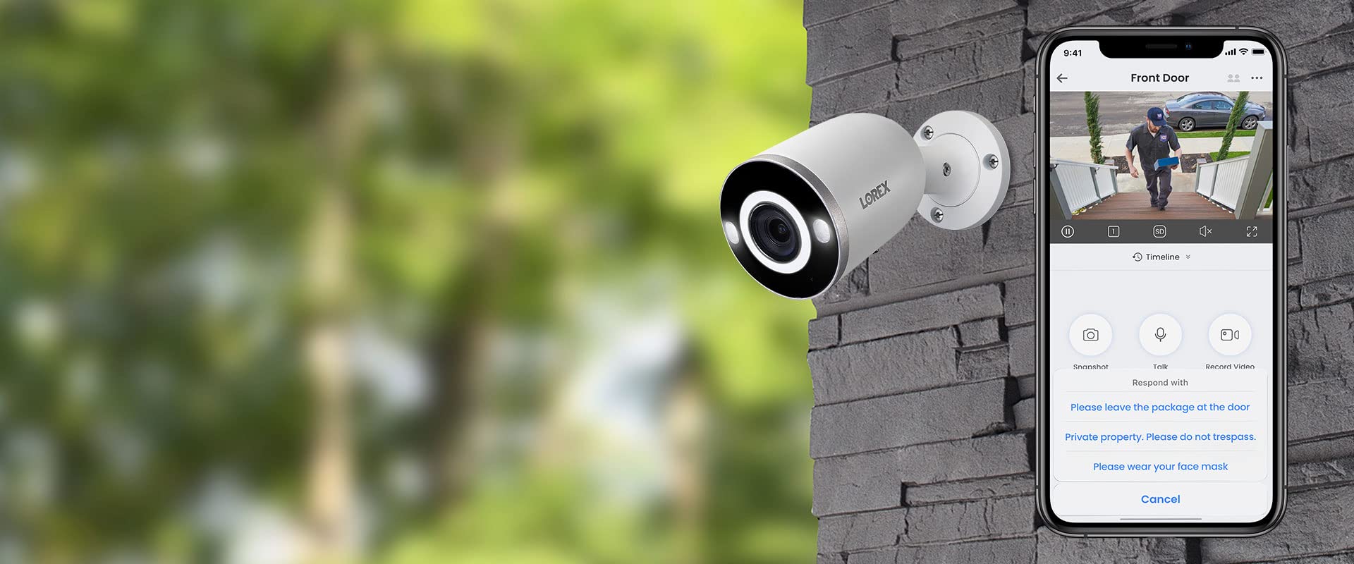 Lorex 4K Fusion 16-Channel (8 Wired + 8 Wi-Fi) 2TB NVR System with 5 Bullet Cameras Featuring Smart Security Lighting