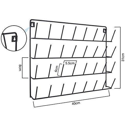 Katai - Sewing Thread Wall Mount Rack Display - 32 Spool Storage Organizer - Complete with 3 Spool Huggers