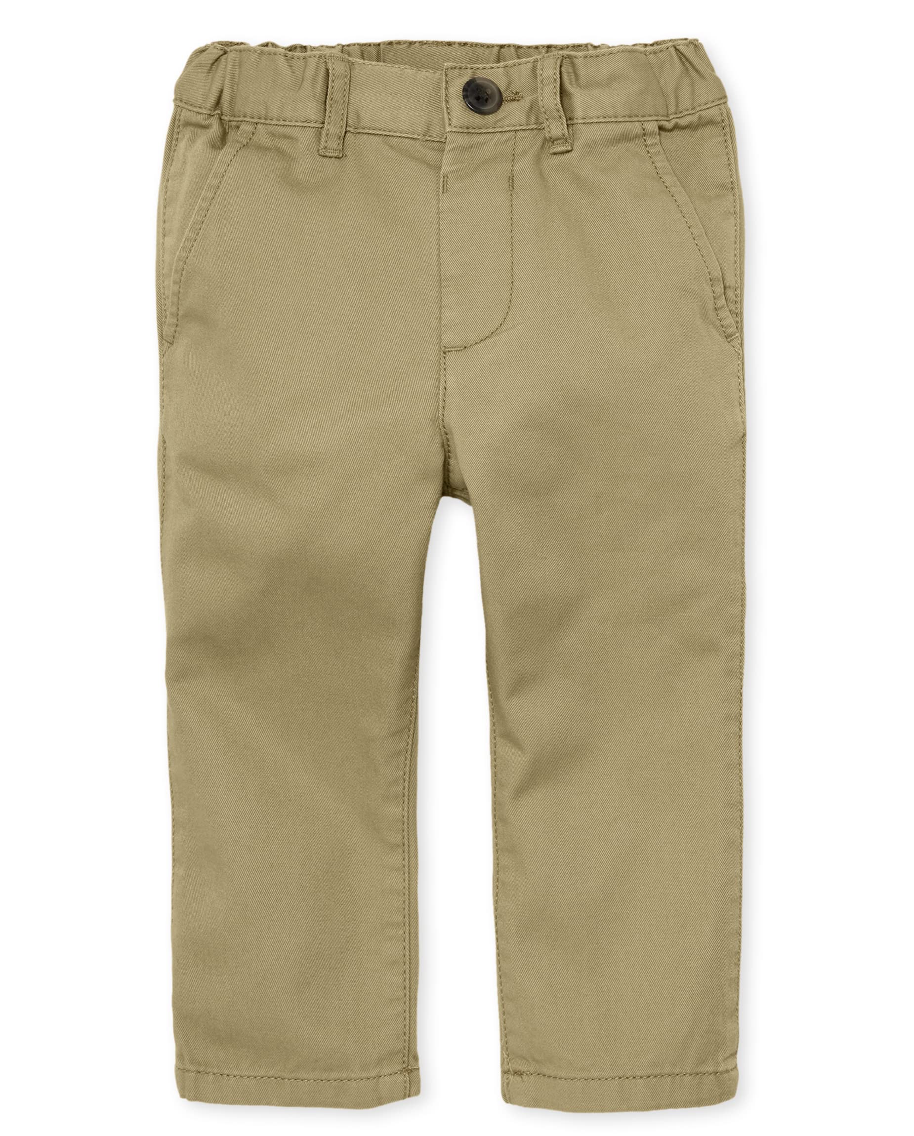 The Children's Place Baby Boys and Toddler Stretch Chino Pants, Flax Single, 3T US