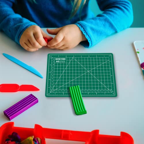 WISYOK 6" x 8" A5 Self Healing Craft Mat, Small Sewing Cutting Mat Rotary Fabric Mat, Ideal for children and Hobbyist DIY craft creative design