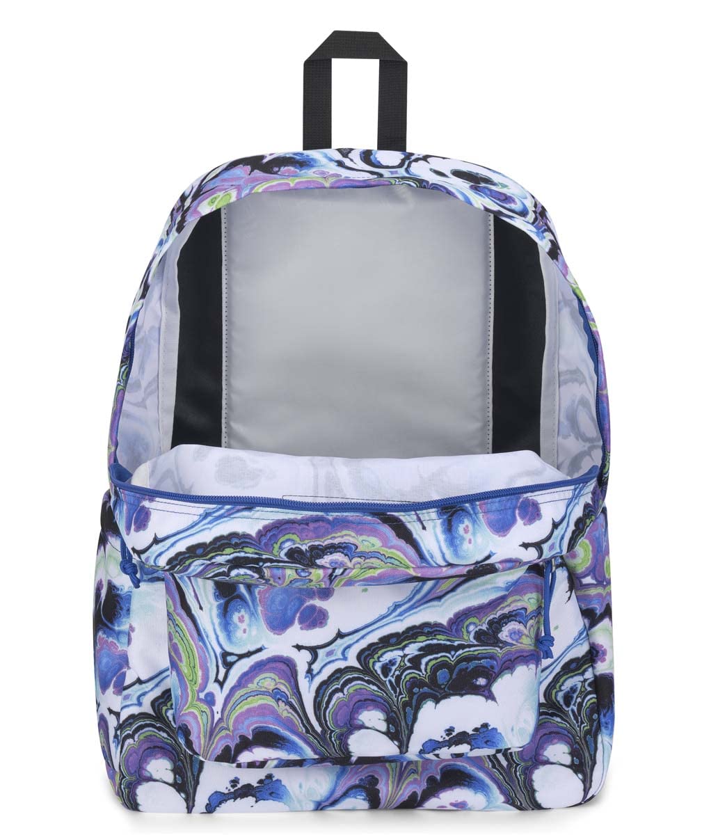 JanSport Superbreak Backpack - Durable, Lightweight Premium Backpack, Marble Mood Blue Iolite
