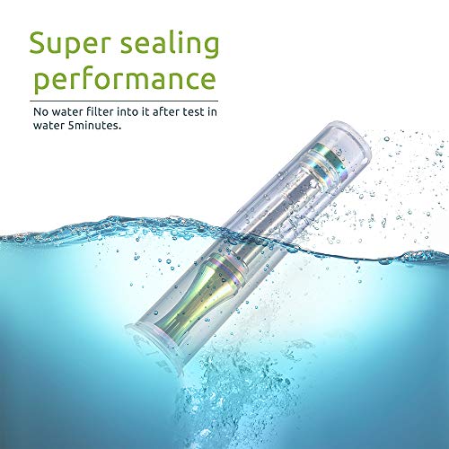WIKIBORN 100PCS PVC Plastic Clear Pipe 0.5ML 1ML Empty Cartridges Packaging Tube with Child Protection Cap for Bead Craft Supply Storage