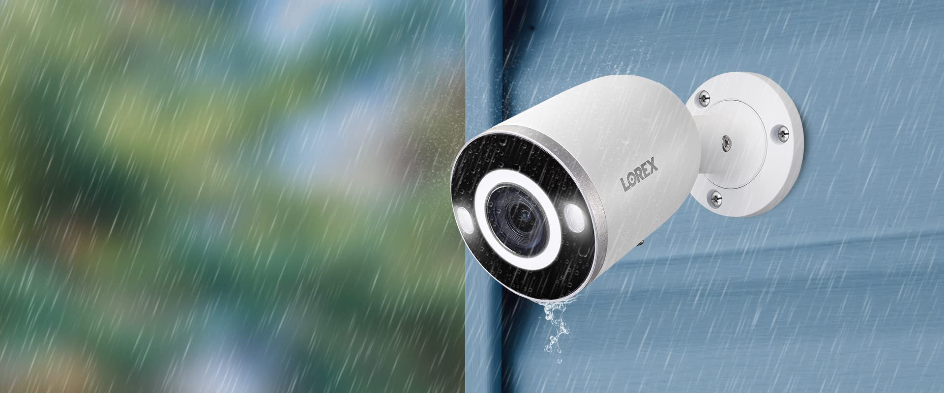 Lorex 4K Fusion 16-Channel (8 Wired + 8 Wi-Fi) 2TB NVR System with 5 Bullet Cameras Featuring Smart Security Lighting