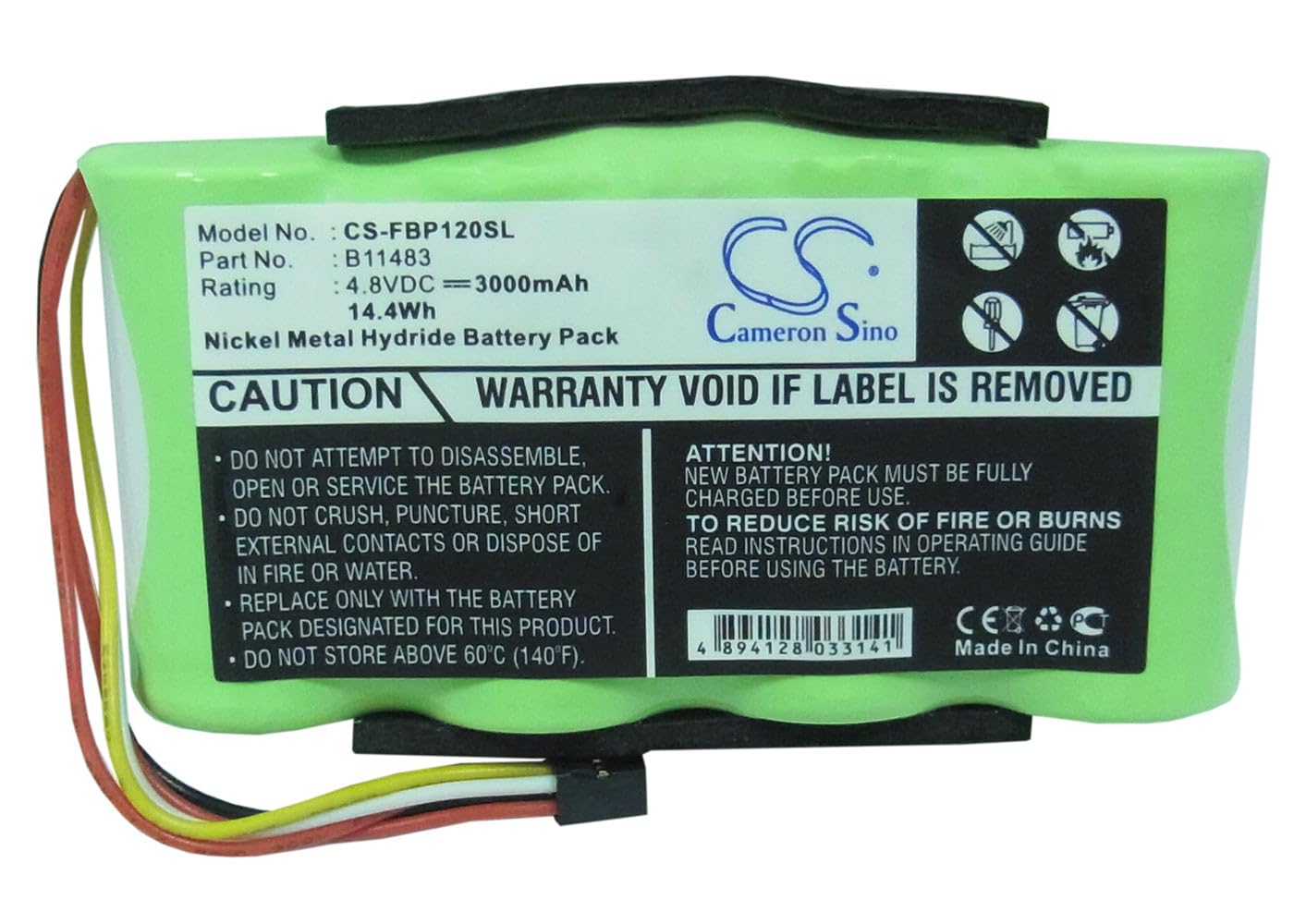 VINTRONS Replacement Battery for FLUKE Fluke 123S (Firmware Below V2.0)