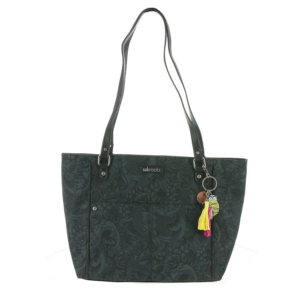 Sakroots womens Bag in Eco-twill, Large & Roomy With Zip Closure, Sustainable Durable Design, Lining Made fro Tote, Black Spirit Desert, One Size US