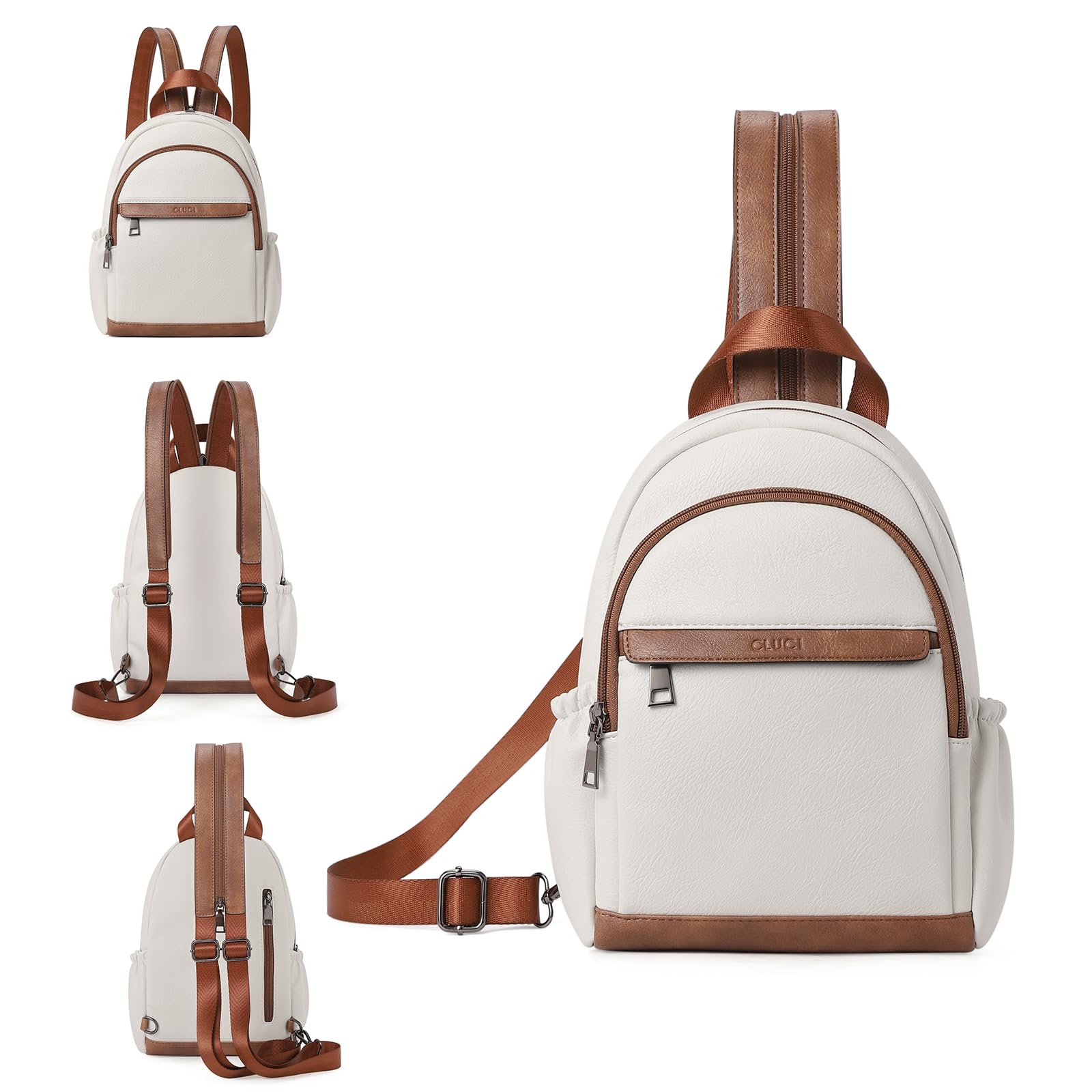 CLUCI Crossbody Bag Bundles with Sling Backpack