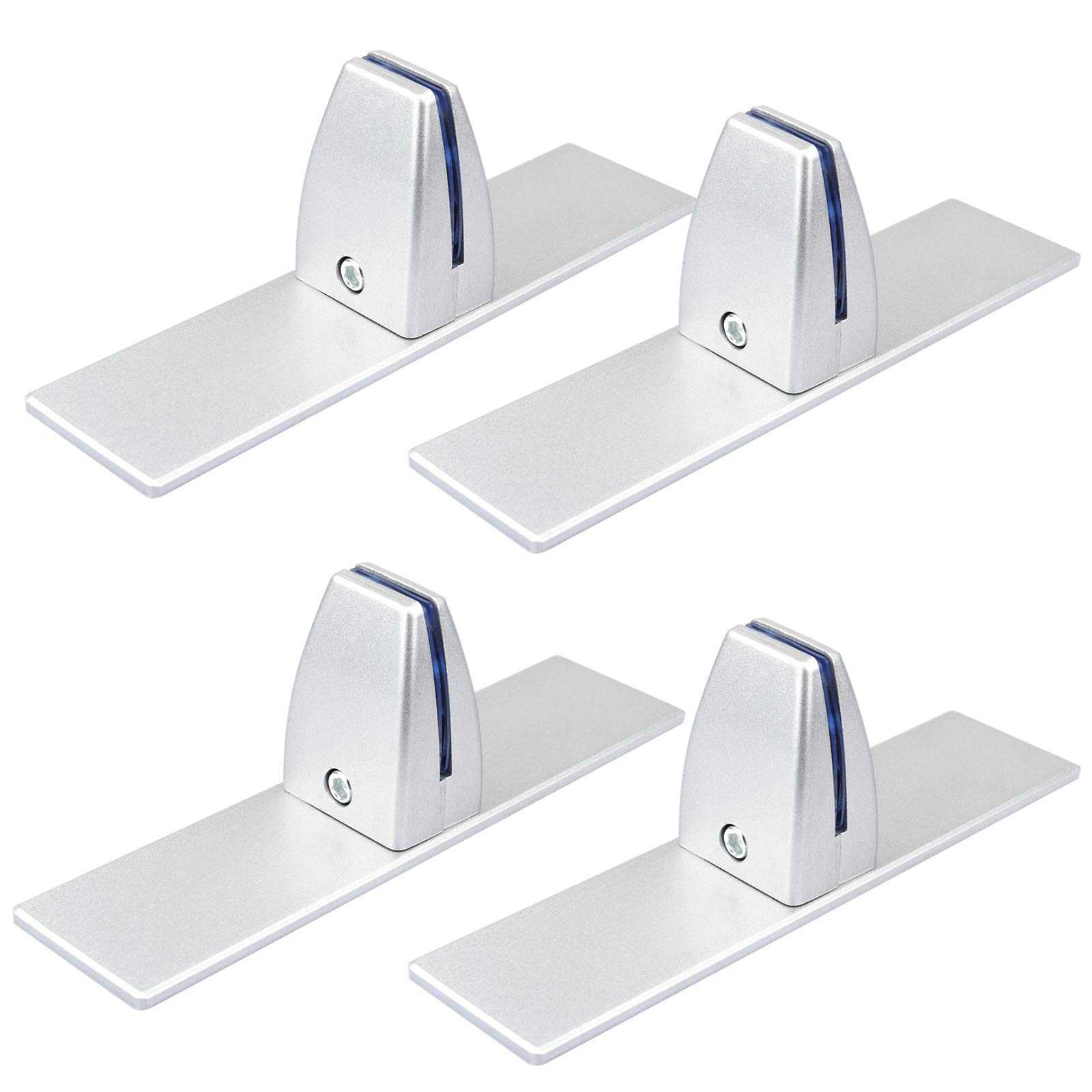 MOUNTAIN_ARK 4 Pack T Shaped Office Desk Partition Clamp, Sneeze Guard Bracket Support, Aluminum