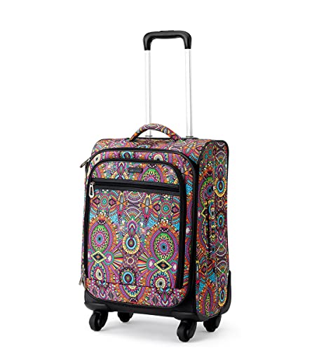 Sakroots Women's On The Go 21" Roller Suitcase in Sustainable Materials, Rainbow Wanderlust, Carry-On 22-Inch