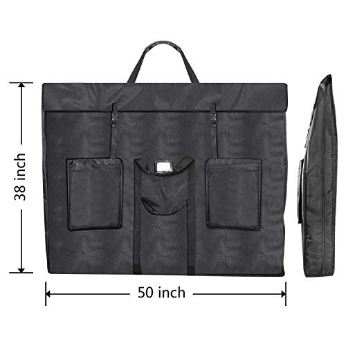 1st Place Products Premium Oversized Transport Case 38 x 50 Inches - Soft Sided - Water Resistant - Great for LCD Screens, Monitors, TVs, Picture Frames, Art Portfolio - Shoulder Strap & Carry Handles