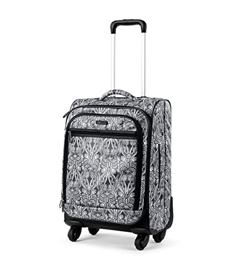 Sakroots Womens Carry-on 22" in Printed Coated Canvas On The Go Carry on 22 roller suitcase, Black & White Soulful Desert, Carry-On 22-Inch US