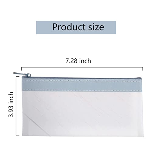 4Pcs Pencil Case Set Clear Pencil Storage Pouch Exam Pencil Ba with Zipper Makeup Cosmetics Bag for Women School and Office Supplies(Pink Green Beige White and Blue)