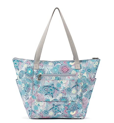 Sakroots Tacoma Eco-Twill Tote, Grey Seascape