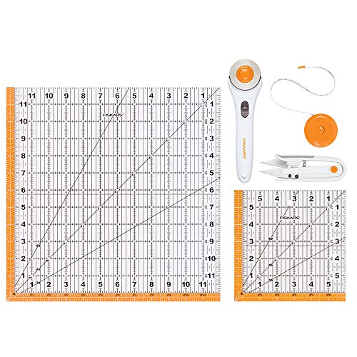 Fiskars Crafts Essentials, Quilting Set, Orange/White 5 Count