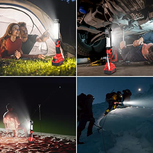 Taingwei 2000LM LED Work Light for Craftsman V20 Battery, 25W Flashlight for Camping, Car Repairing, Emergency and Job Site Lighting