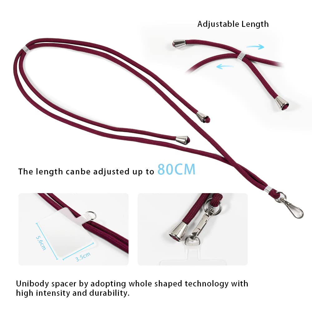 Shantime Doogee V20 Pro Case + Universal Mobile Phone Lanyards, Neck/Crossbody Soft Strap Silicone TPU Cover Bumper Shell for Doogee V20 Pro (6.43β)