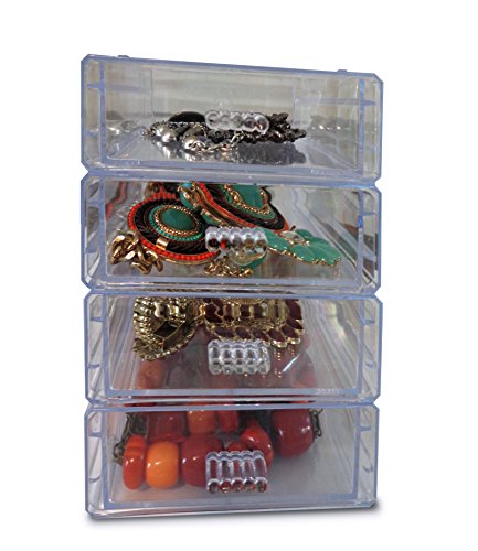 Clear Acrylic Stackable Organizing Drawer For Makeup, Jewelry, Scrapbook Supplies, Bobbins,