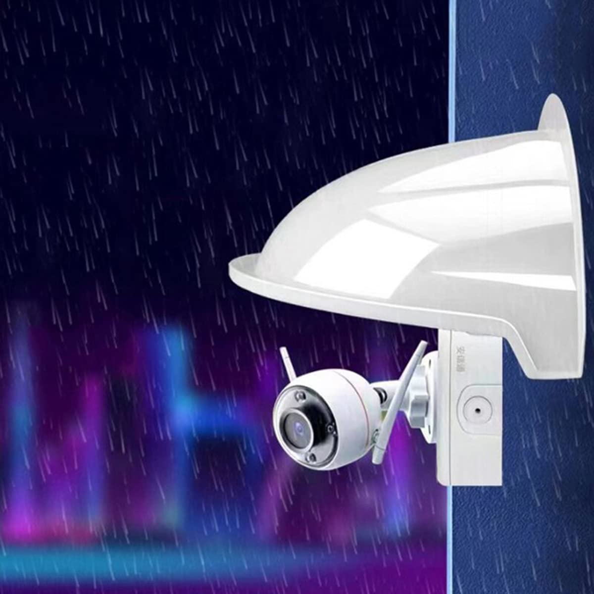 DS-1250ZJ SRS Universal Sun Rain Shade Outdoor Security Camera Cover Shield, Compatible with Hik Vision/Nest/Ring/Arlo/Dome/Bullet Camera, White
