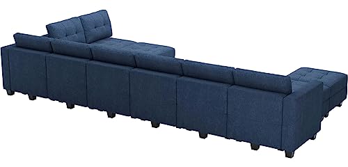 Belffin Modular Sectional Sofa Couch Oversied U Shaped Sofa Set with Storage Seats Convertible Sectional Sleeper Sofa with Reversible Chaise Blue