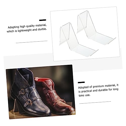 EXQUIMEUBLE 2pcs Shoe Support Shoe Rack Shoes Rack Show Rack Sneaker Holder Shoe Display Stand Shoe Display Rack Sneaker Stand Sandal Stand Bracket Acrylic Men and Women Children's Shoes