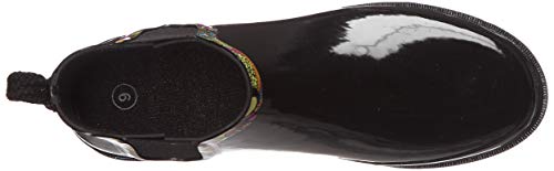 The SAK Women's Sakroots Rhyme Ankle Rainboot Rain Boot, Black with Rainbow Spirit Desert, 6 Medium US