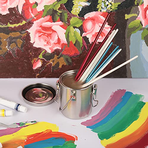 MyLifeUNIT Paint Brush Cleaner, Stainless Steel Brush Holder for Painting, 6.6 oz