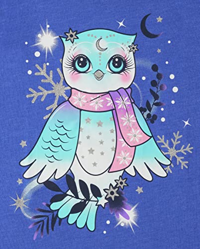 The Children's Place Girls Animal Long Sleeve Graphic T-Shirts,Multipacks Winter Deer/Owl/Unicorn 3-Pack Large