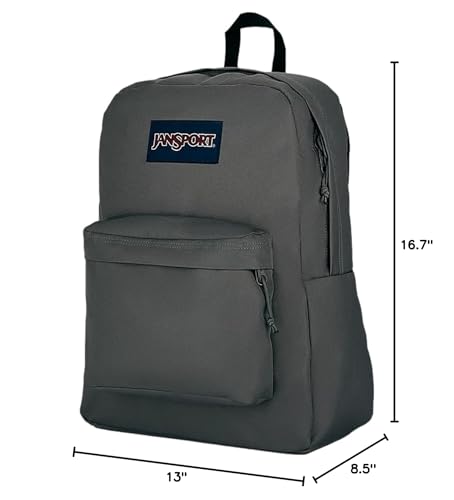 JanSport Superbreak Backpack - Durable, Lightweight Premium Backpack, Graphite Grey