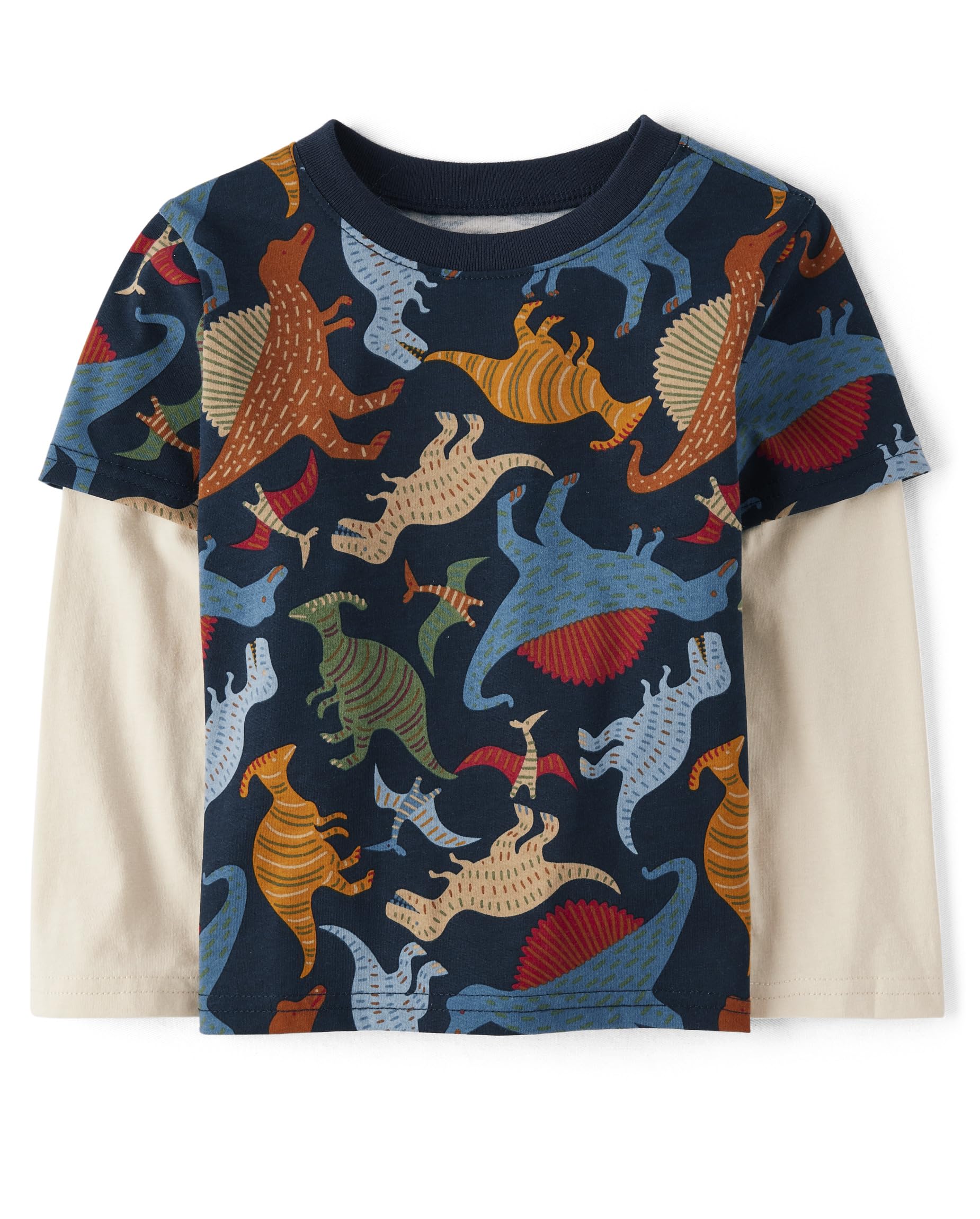 The Children's Place,and Toddler Layered Long Sleeve T-Shirt,3T