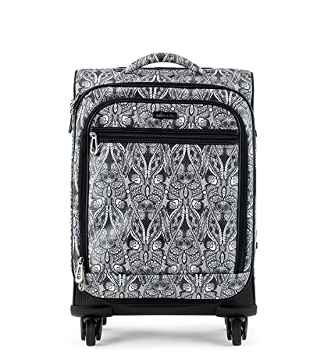 Sakroots Womens Carry-on 22" in Printed Coated Canvas On The Go Carry on 22 roller suitcase, Black & White Soulful Desert, Carry-On 22-Inch US