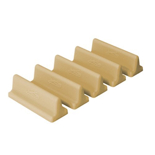 KMN Home, DrawerDecor, Long Divits, Silicone Adjustable, Kitchen Drawer Dividers and Organizers, 5-Pack - Natural