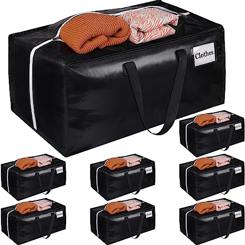 StorageRight Extra Large Moving Bags Oversized Moving Boxes with Strong Handles & Zippers,Collapsible & Reusable Storage Tote for Items,Ideal for Packing & Space Saving 93L,8-Pack