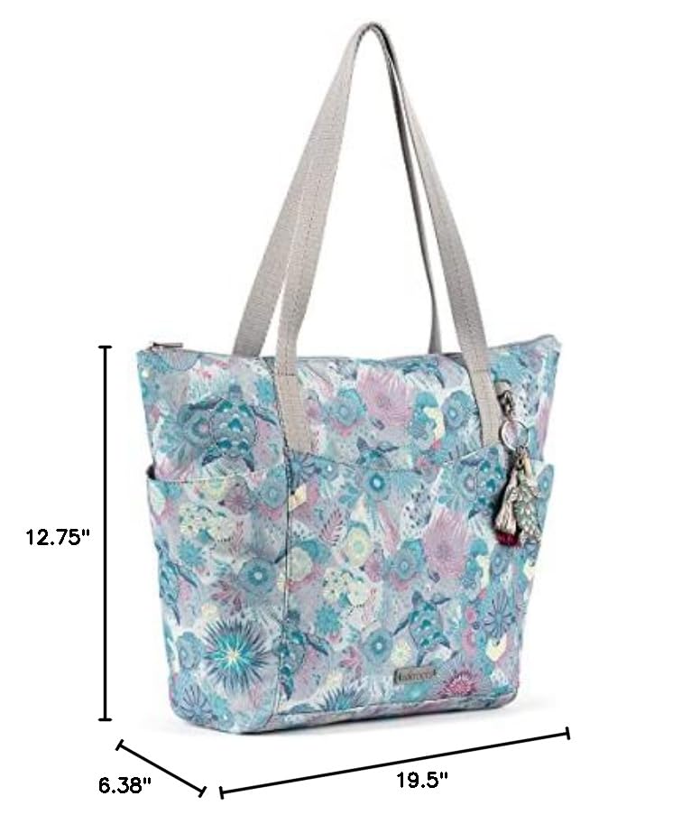 Sakroots Tacoma Eco-Twill Tote, Grey Seascape