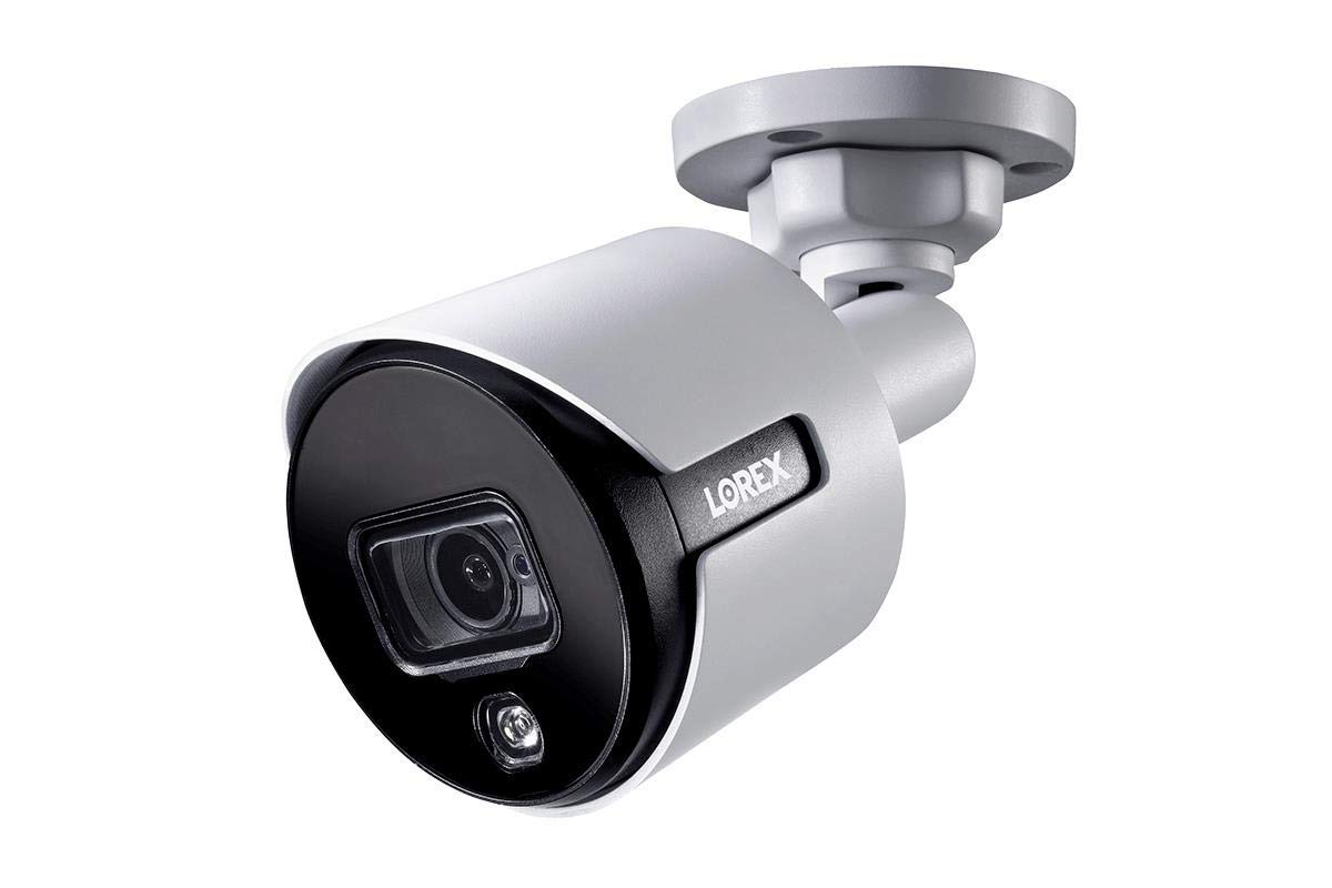 Lorex C581DA Indoor/Outdoor 2K 5MP Super Analog HD Active Deterrence Bullet Camera, 2.8mm, 135ft IR Night Vision, CNV, Works with D841/D841B Series, Only Camera, White (Renewed)