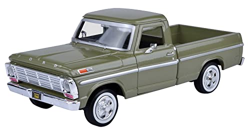 1969 Ford F-100 Pickup, Green - Motormax Premium American 79315 - 1/24 Scale Diecast Model Car by Motor Max