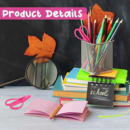 3 Pieces Mini Scissor Travel Scissors Tiny Small Scissors Portable Snips Scissors for Sewing Craft Scissors with Cover for Women Girls Embroidery Fabric Thread, 2.56 x 1.65 Inch, Pink
